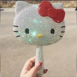 Hello Kitty | Makeup | Large Bedazzled Hello Kitty Hand Mirror | Poshmark